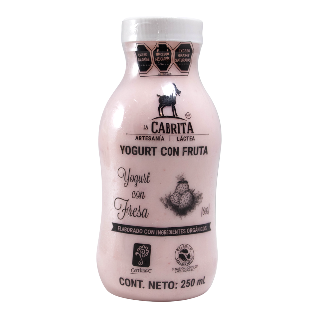 Yogurt de Cabra con Fresa 250ml (La Cabrita) | The Green Corner
